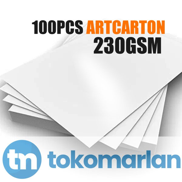 Jual 100 Kertas ArtCarton 230gsm F4 A4 Foto Polaroid Kartu Nama Tanks ...