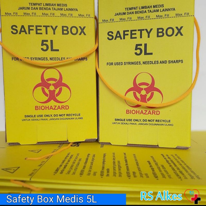 Jual Safety Box 5 Liter 8 Liter 12 Liter Tempat Sampah Medis 5 Liter 8 ...