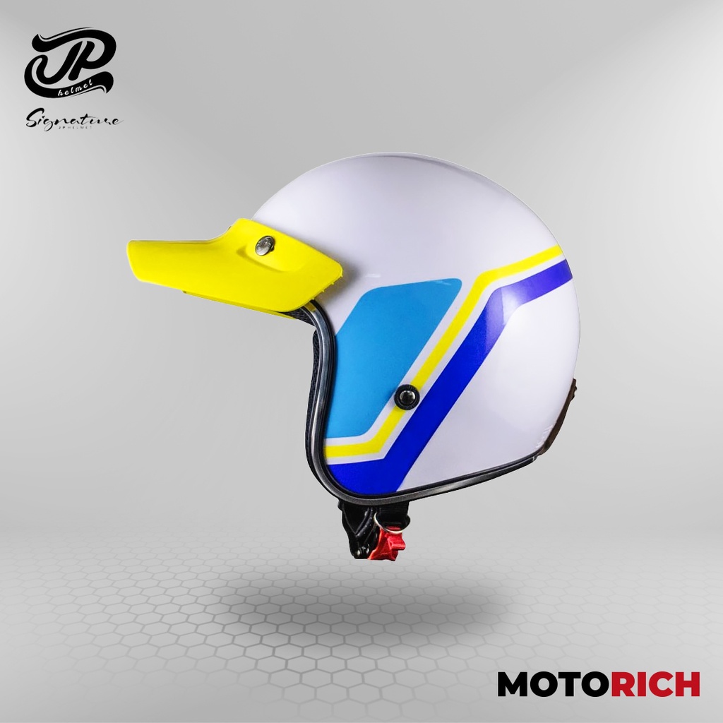 Jual MOTORICH Helm Retro JP New Bigie SG-02 PEARL WHITE GLOSSY Helm ...