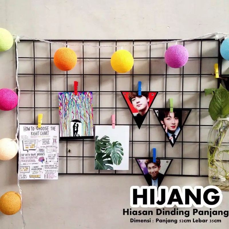 Jual Hiasan Dinding Panjang Wall Grid Rak Gantung Dinding Organizer ...