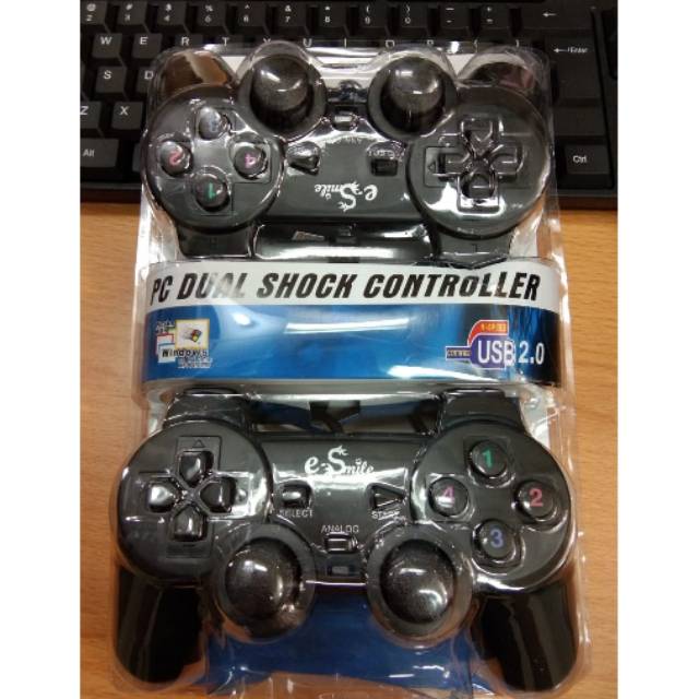 Jual STICK PC GAME PAD MURAH DOBBLE STICK BLACK ESMILE GAMEPAD DOBLE PC ...