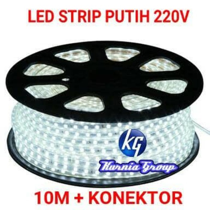 Jual PAKET 10M LAMPU LED STRIP PUTIH + ADAPTOR STRIP LIGHT FLEXIBLE ...