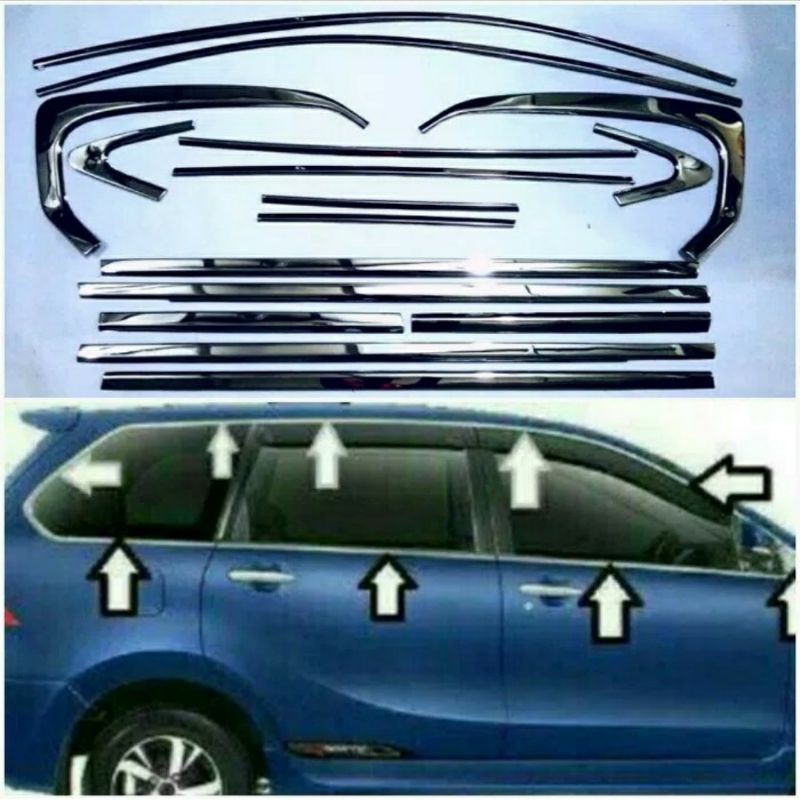 Jual window linear / list kaca samping keliling full toyota all new ...