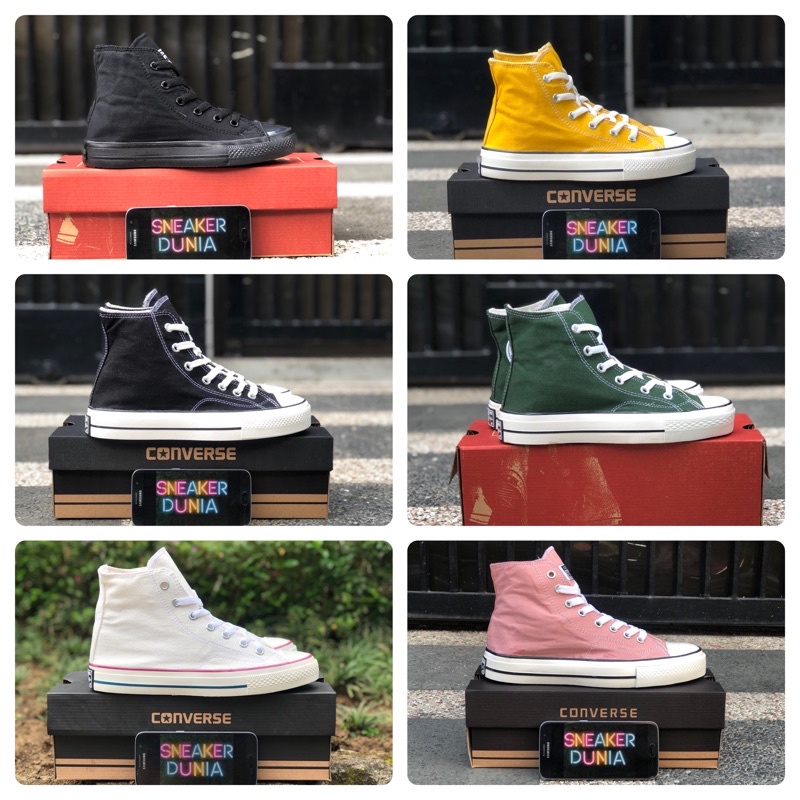 Jual (PREMIUM SNEAKERS) Sepatu Converse 70s High Hitam Converse Cream ...