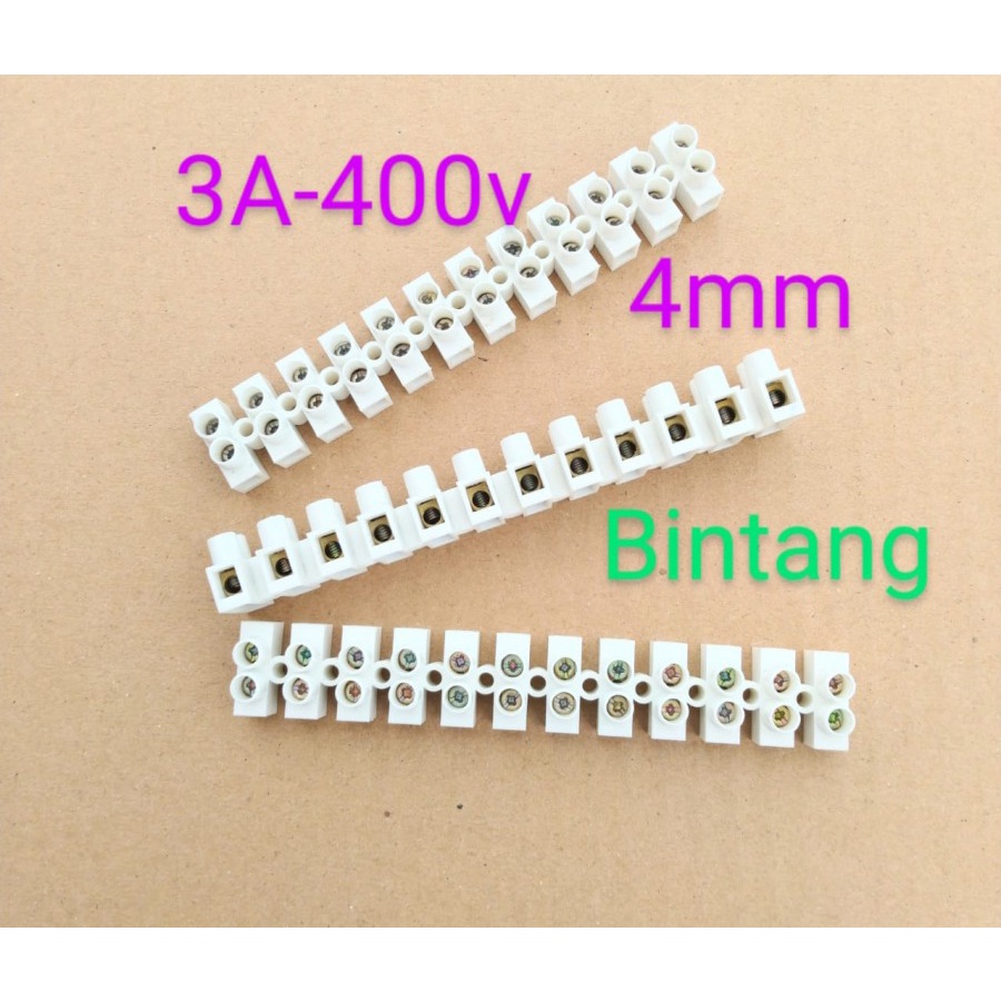 Jual terminal Krustin kabel blok 4mm 3A putih dan hitam | Shopee Indonesia