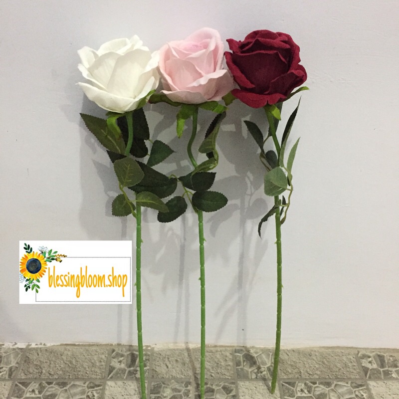 Jual Mawar Tangkai Velvet Artificial | Shopee Indonesia