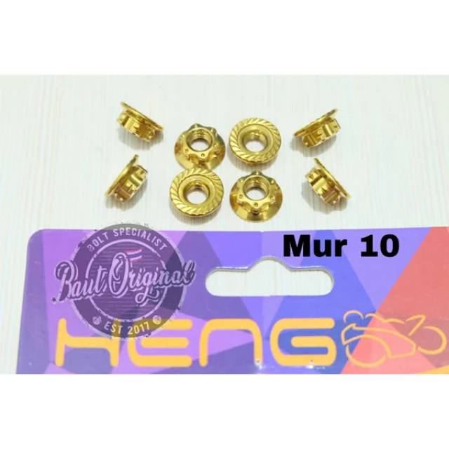 Jual mur 10 new probolt gold mur baut 10 original heng thailand ...