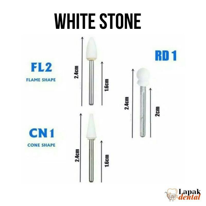 Jual Dental White Stone bur / bur poles putih batu | Shopee Indonesia