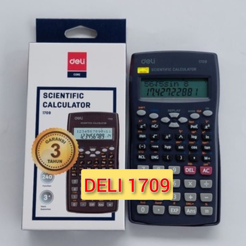 Jual Deli Scientific Calculator 240 Function 10+2 digits E1709 | Shopee ...