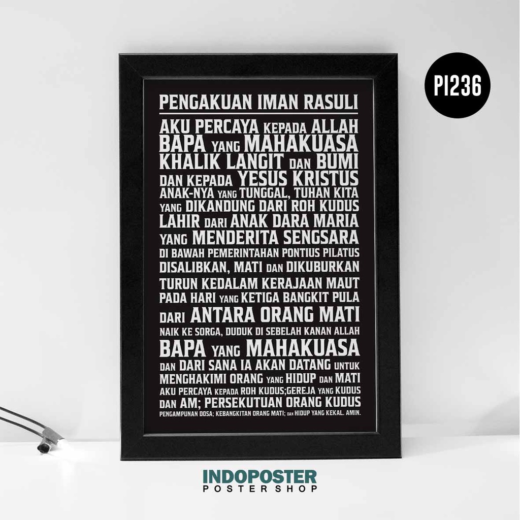 Jual Poster Pengakuan Iman Rasuli A3 45x30 cm | Shopee Indonesia