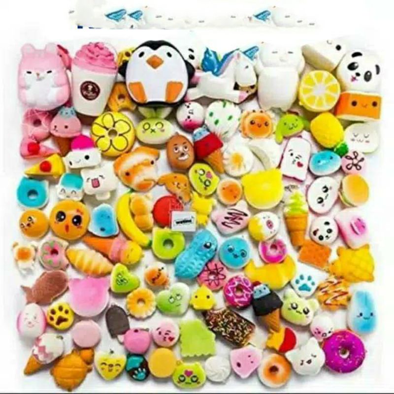 Jual 100pcs squishy murah squishy lucu squishy donat squishy es krim ...