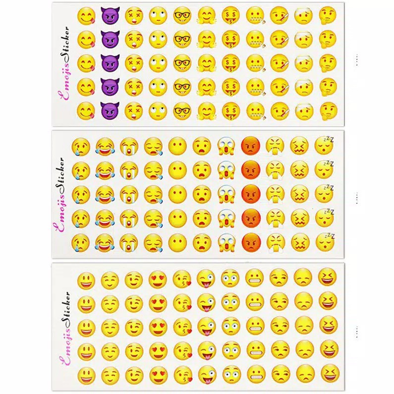 Jual STIKER EMOJI / STIKER EMOTICON LUCU / STICKER HIAS BENTUK EMOTICON ...