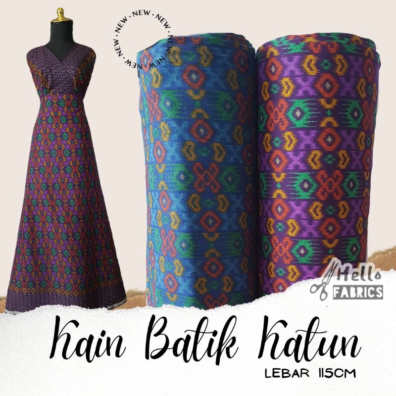 Jual Kain Batik Katun Meteran Motif Songket Tenun tradision warna ungu ...