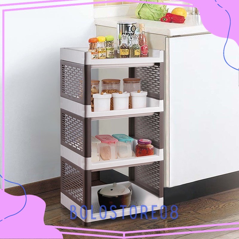 Jual Rak Yoyo / Rak Plastik 4 Susun/ Rak 4 Tingkat multifungsi / Rak ...