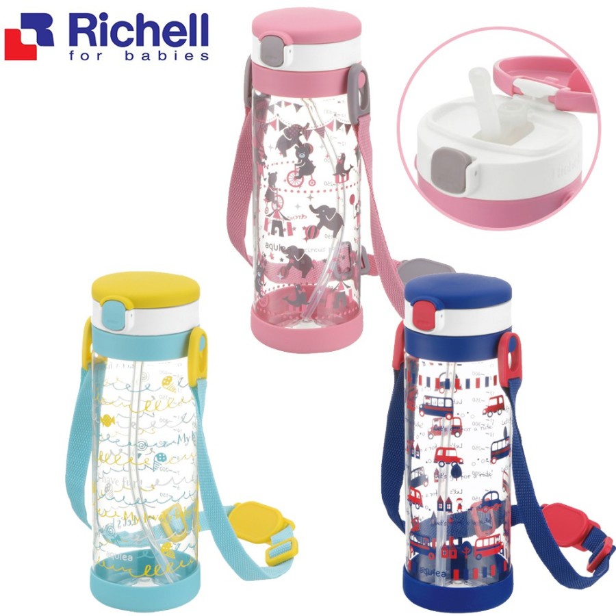 Jual Richell Aqulea Clear Straw Bottle | Shopee Indonesia