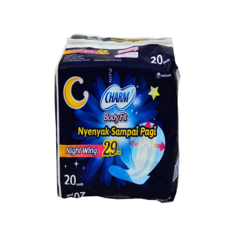 Jual Pembalut Charm Safe Night Wing 29cm Pack (Isi 18pads) | Shopee ...