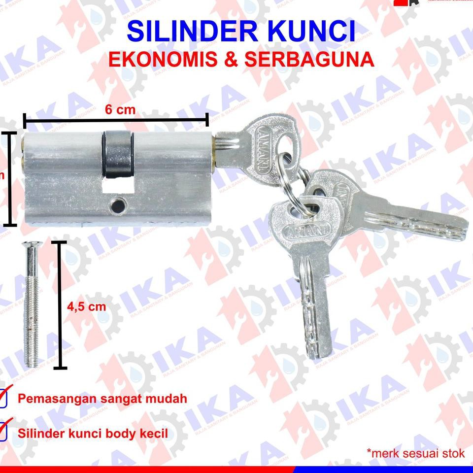 Jual SILINDER KUNCI PINTU KECIL ALUMUNIUM (JANTUNG KUNINGAN) COMPUTER ANTI DUPLIKAT / ALUMUNIUM ...