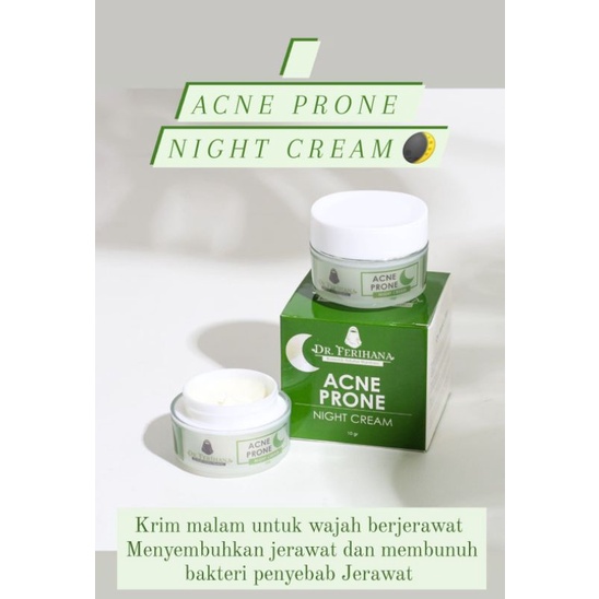 Jual Dr. Ferihana Cosmetics Acne Prone Night Cream (10gr)/ Krim Malam Untuk Wajah Berjerawat ...