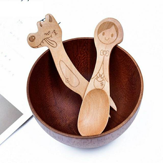 Jual LITTLE RED RIDING HOOD Wooden Spoon and Fork Set (Sendok Garpu ...