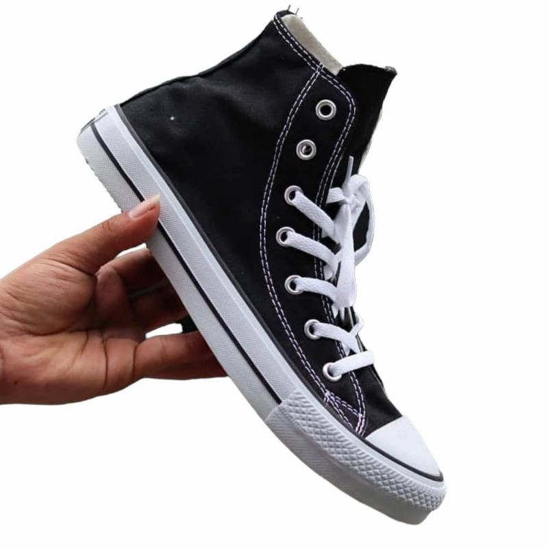 Jual SEPATU PRIA UKURAN JUMBO BIG SIZE 45 46 CLASSIC BLACK WHITE HIGH ...