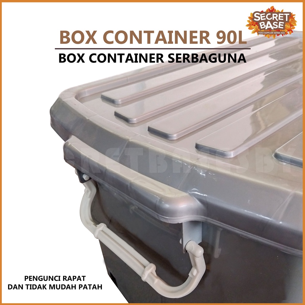 Jual PROMO! BOX CONTAINER 90 LITER + RODA - Box Serbaguna 90L | Shopee ...