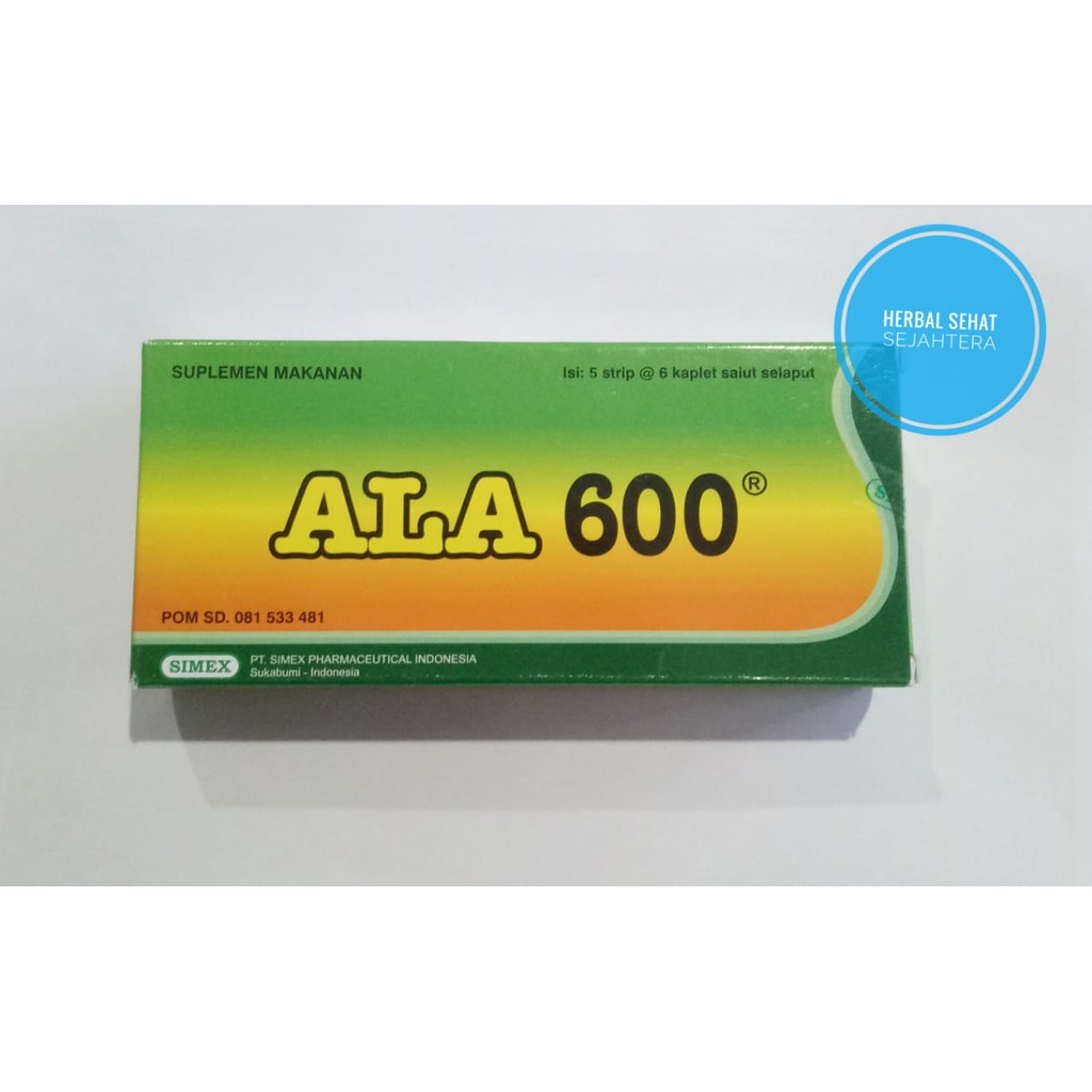 Jual ALA 600 mg Ala 600mg ala 600mg alpha lipoic acid kaplet ...