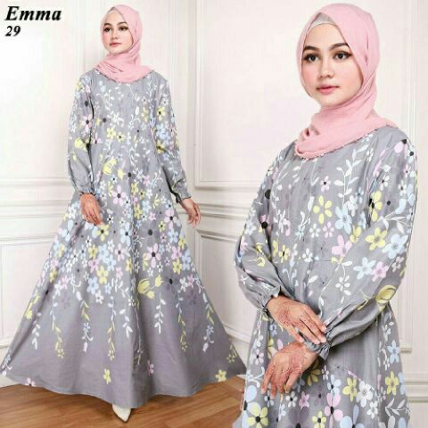 Jual Maxi Emma (29) Abu Baju Muslim Wanita Gamis Kekinian Terbaru ...