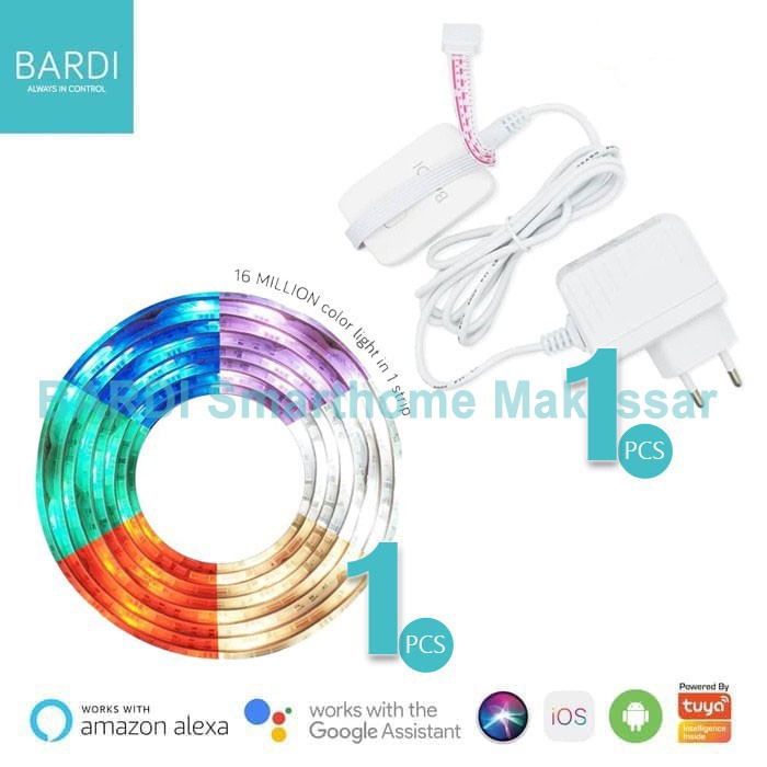 Jual BARDI 1 Lampu LED Strip RGBWW Wifi 2M Warna Warni + Adaptor LED ...