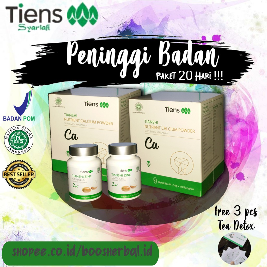 Jual PAKET PENINGGI BADAN TIENS BEST SELLER | NHCP DAN ZINC KAPSUL ...