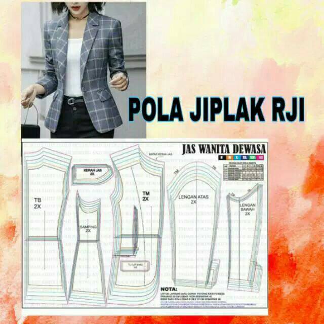 Jual Pola baju pola jahit JAS WANITA ukuran S - 3Xl | Shopee Indonesia