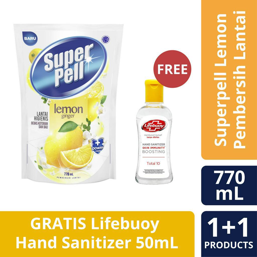 Jual Buy Superpell Pel Lantai Lemon Ginger 770 Ml Free Lifebuoy ...
