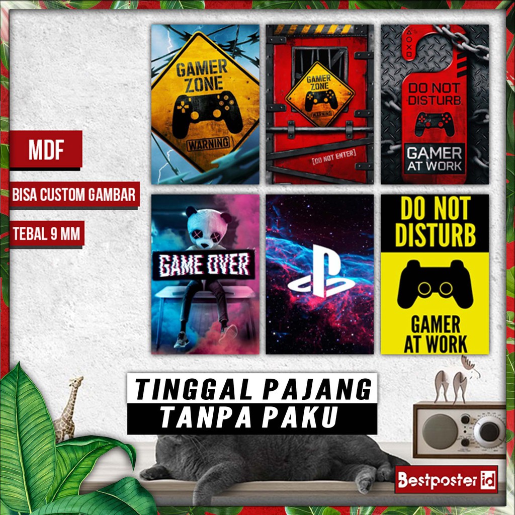 Jual Poster Dinding GAMING Frame Kayu MDF002 | Shopee Indonesia