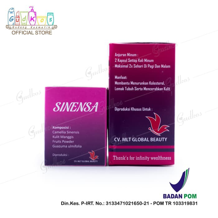 Jual PAKET Sinensa Beauty Slim Herbal + Green Tea [Sinensa Kapsul + Tea ...