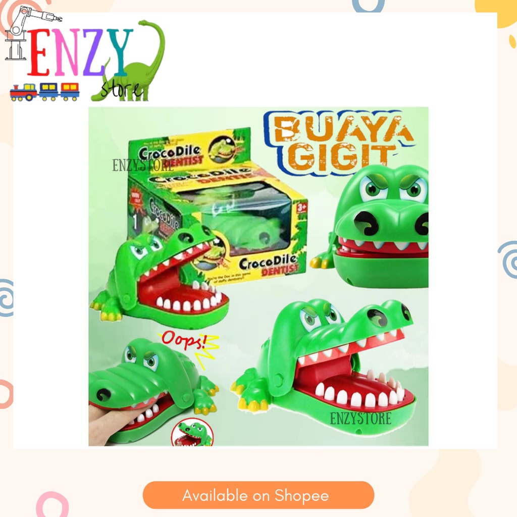 Jual MAINAN ANAK CROCODILE DENTIST BUAYA GIGIT WITH BOX | Shopee Indonesia