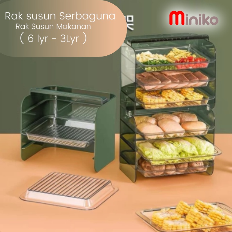 Jual Rak Dapur Daging Atau Sayur Bahan Akrilik 3 Dan 6 Susun | Shopee ...