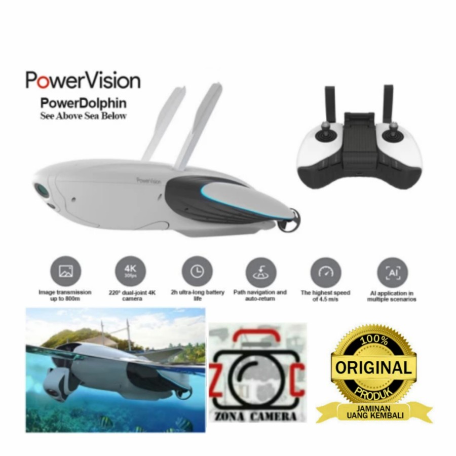 Jual Power Vision Powerdolphin Explorer Underwater Drone Camera Dolphin ...