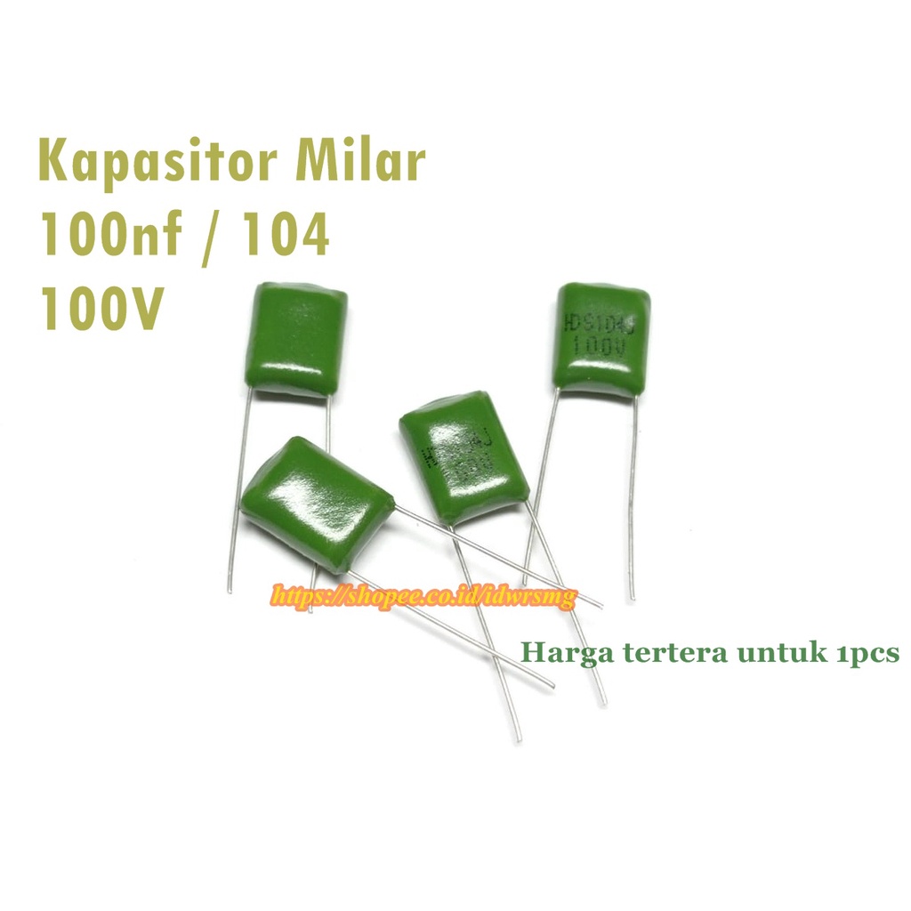 Jual 104j 104 100nF Milar mylar Kapasitor Capasitor 100 nF 100 volt 100v | Shopee Indonesia