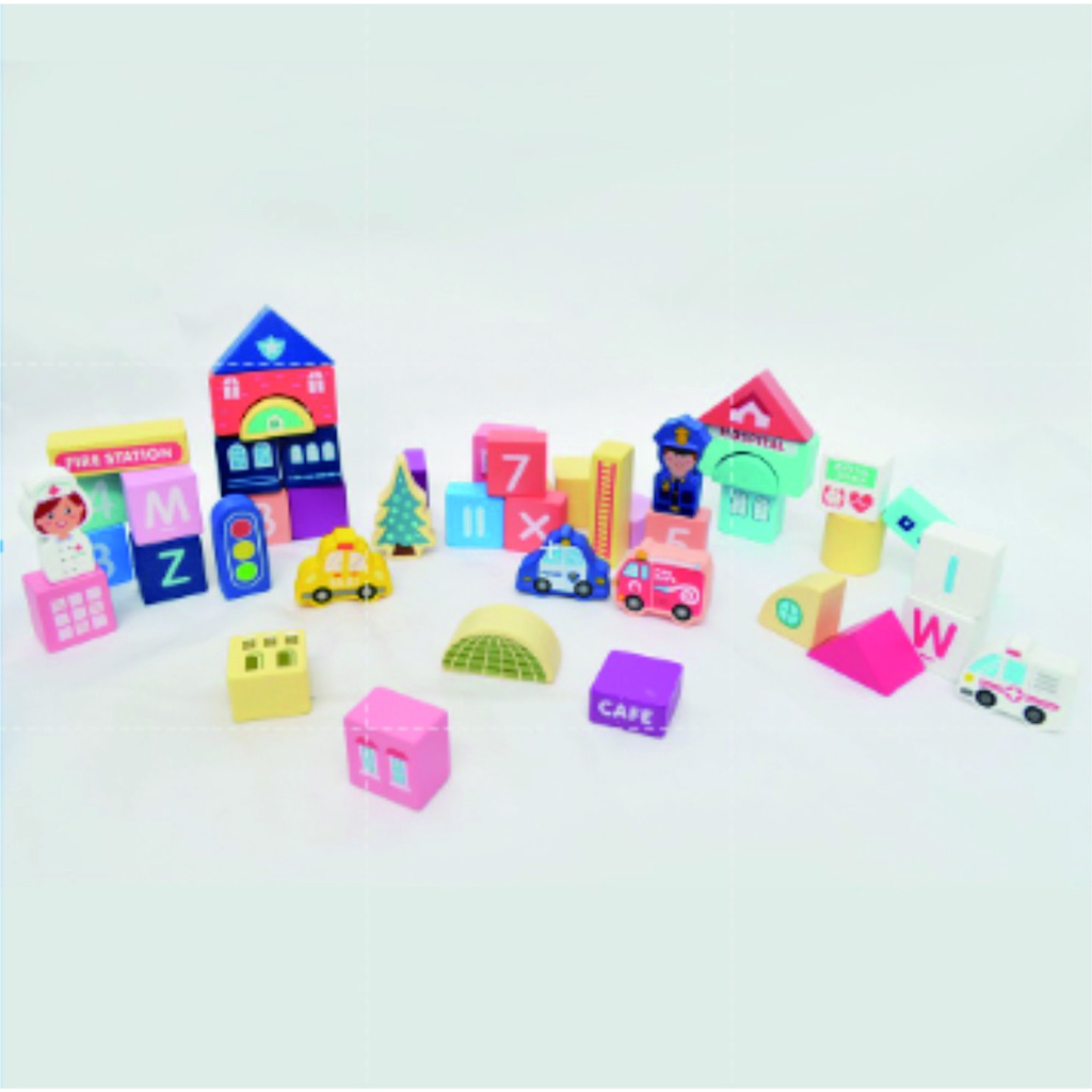 Jual Mainan Edukasi | Balok Susun City Blocks Huruf dan Angka 120 ...