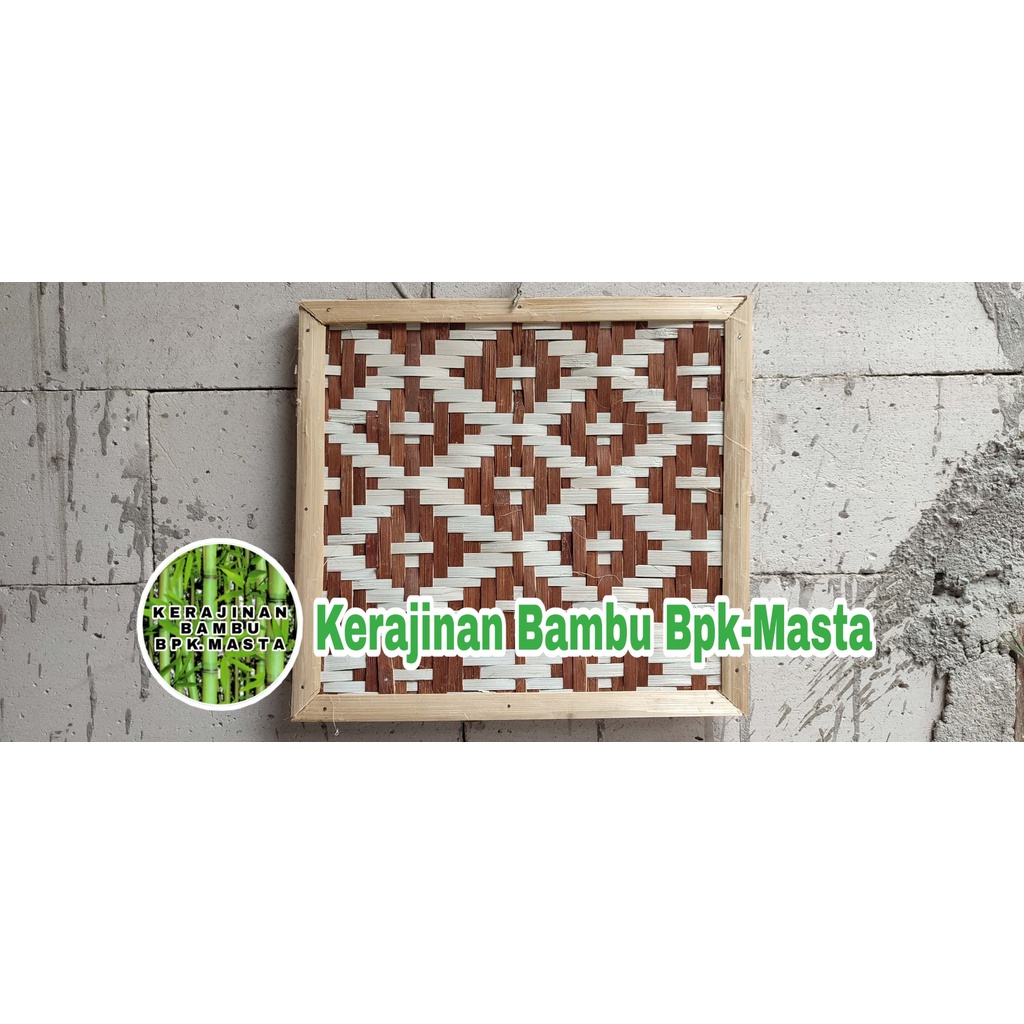 Jual Hiasan Dinding Anyaman Bambu Dekorasi Rumah Motif Warna Coklat ...