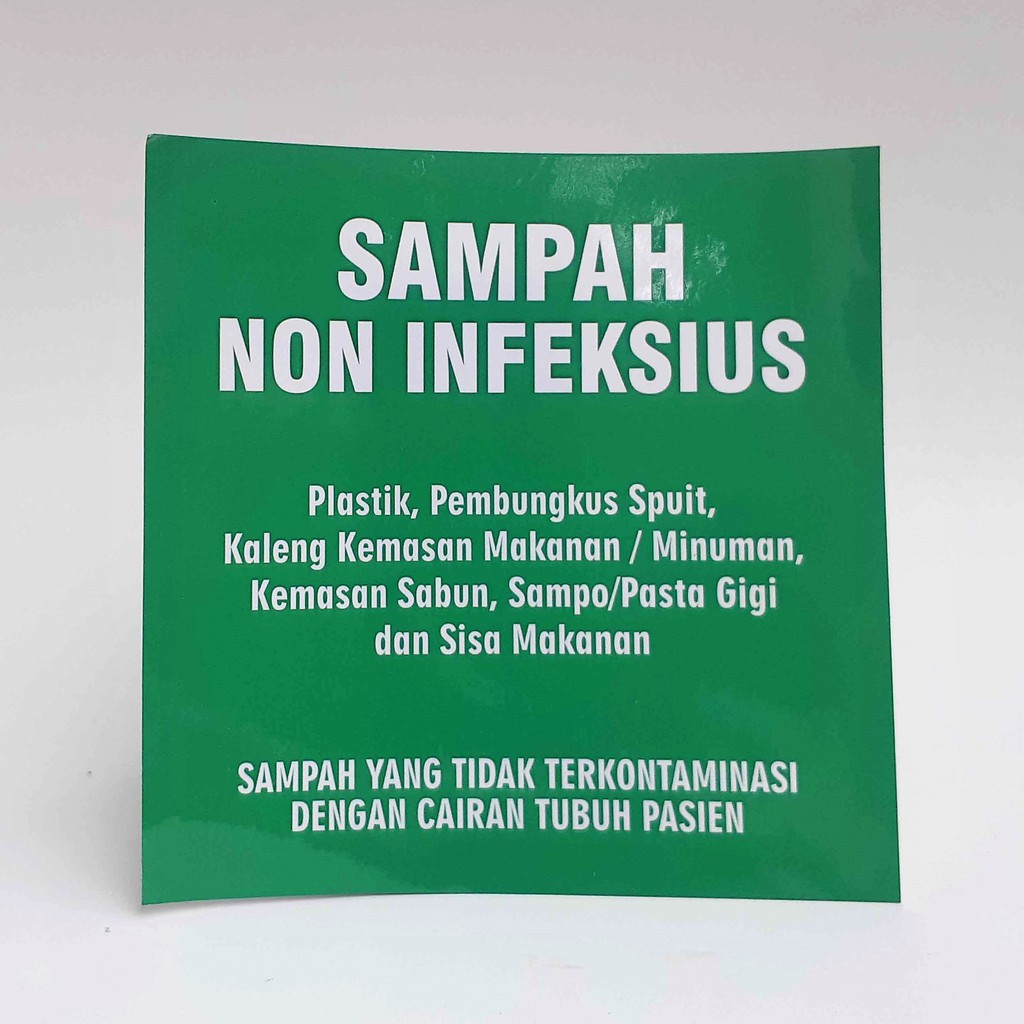 Jual Stiker Sampah Non Infeksius - Vinyl, Stiker tempat Sampah, Stiker ...