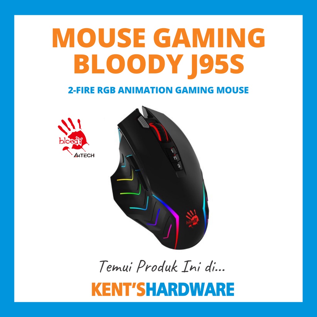 Jual Bloody Mouse Gaming RGB Animation J95S | Shopee Indonesia