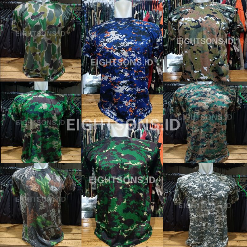Jual KAOS BAJU LORENG DORENG ARMY LENGAN PENDEK ALL SIZE 2 | Shopee ...