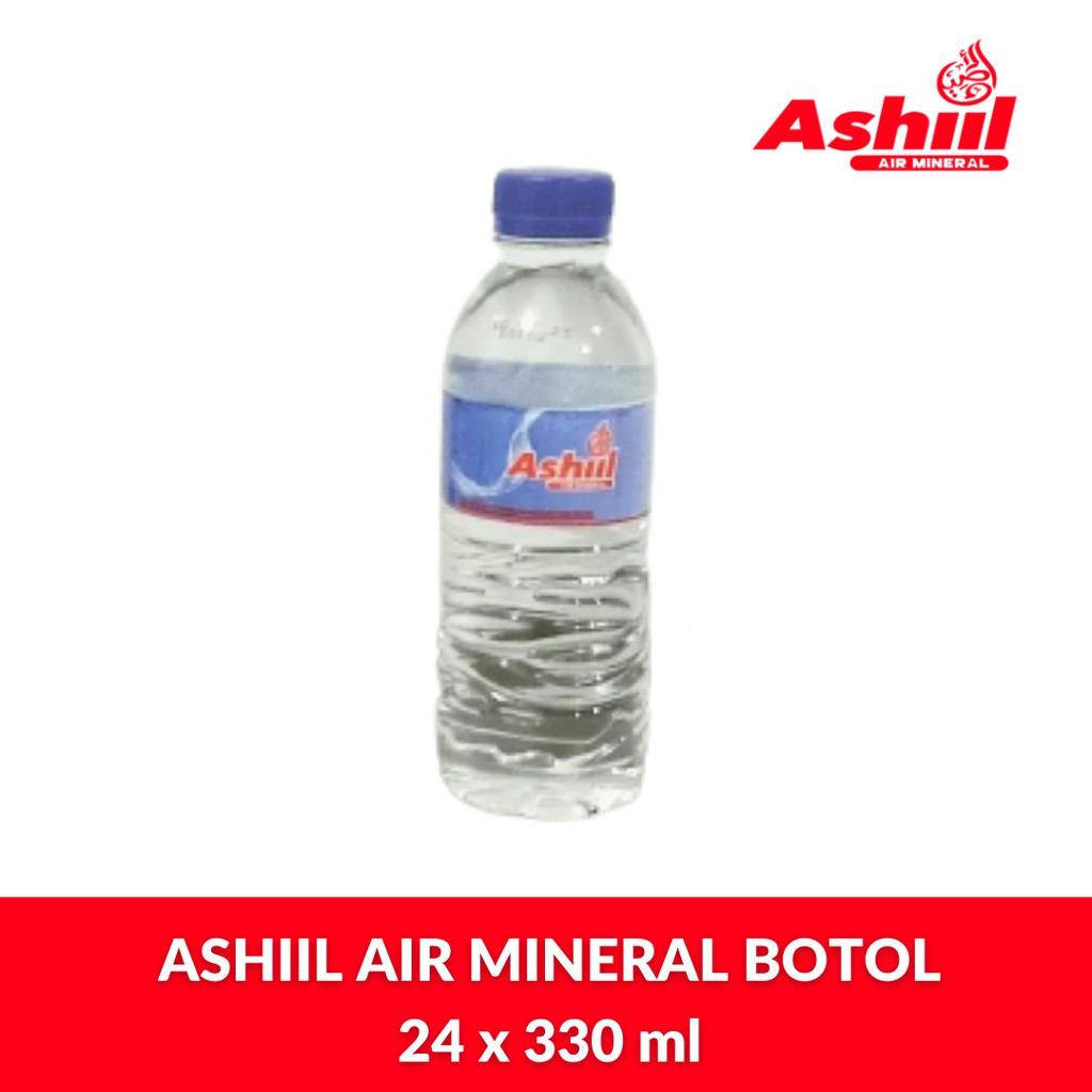 Jual ASHIIL AIR MINERAL BOTOL 330 ml 1 Dus isi 24 botol | Shopee Indonesia