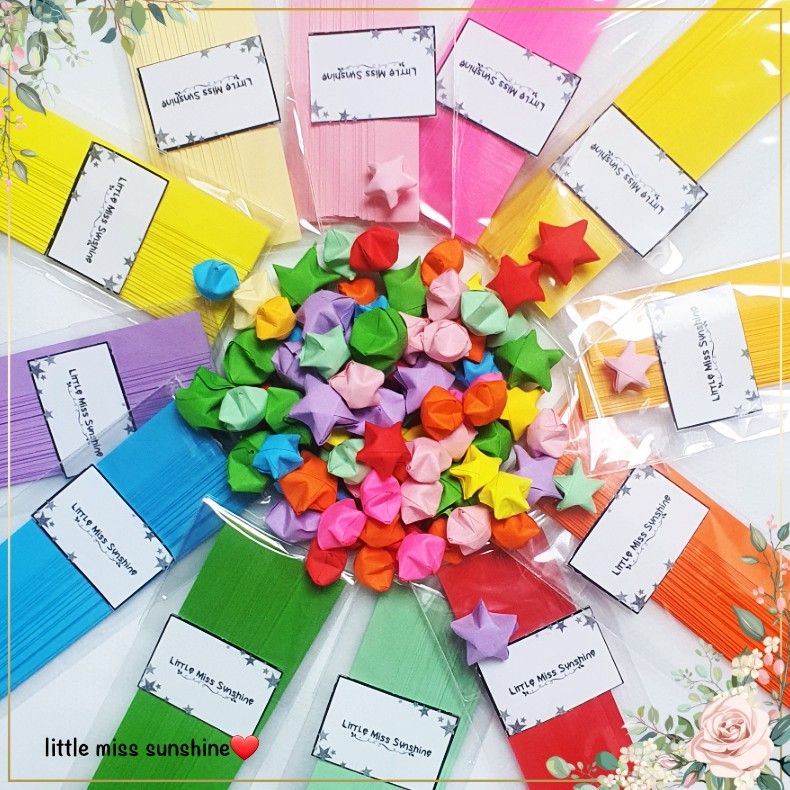 Jual Kertas Lipat Bintang Star 19 Warna Warni Art Kerajinan Tangan ...