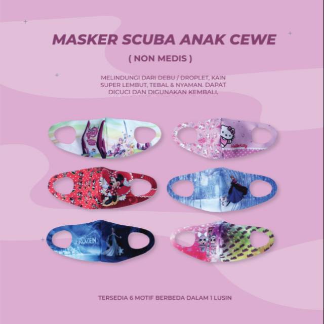 Jual MASKER ANAK SCUBA JAHIT PREMIUM 1 PCS | Shopee Indonesia