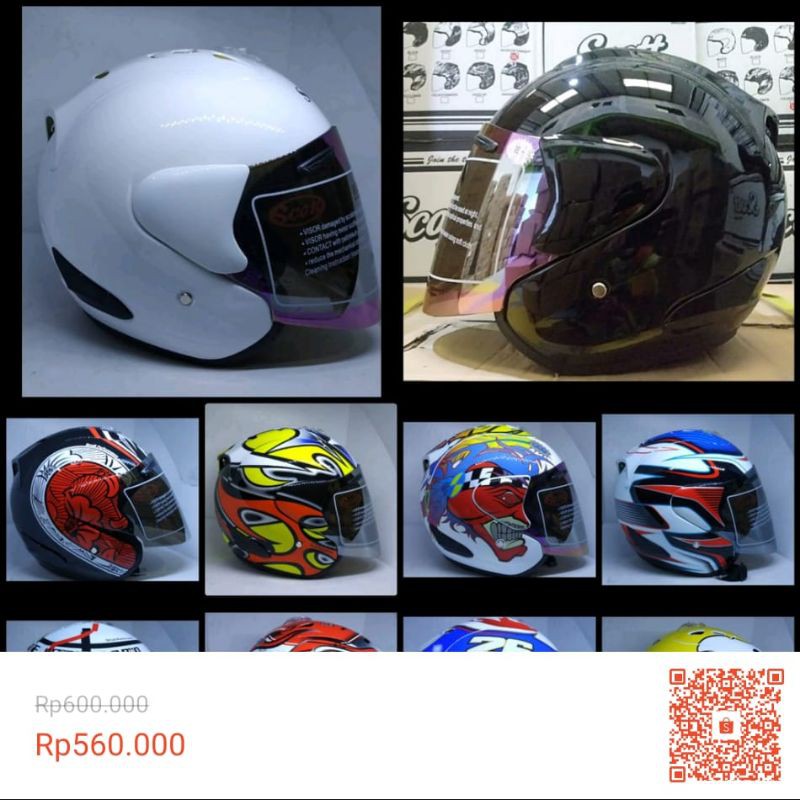 Jual HELM SCOOT RAM 4 + STIKER | Shopee Indonesia