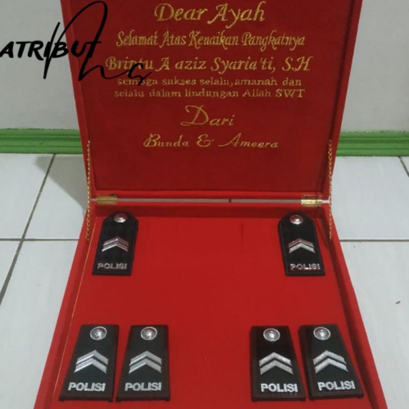 Jual pangkat Briptu polisi PDH PDU plus box kualitas premium | Shopee ...