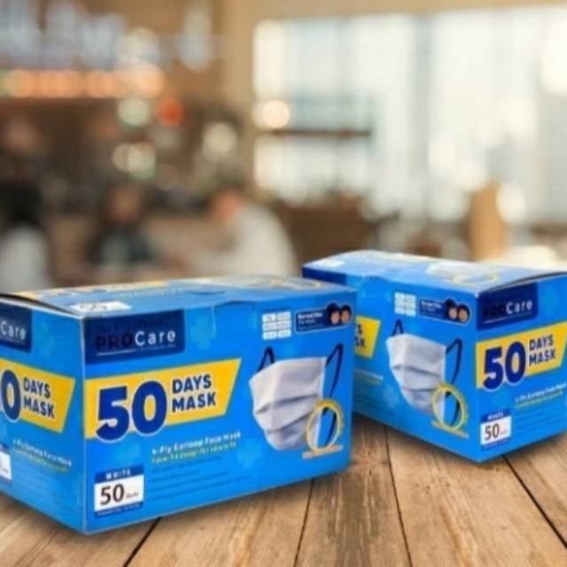 Jual PRO CARE Masker 4ply Earloop isi 50pcs | Shopee Indonesia