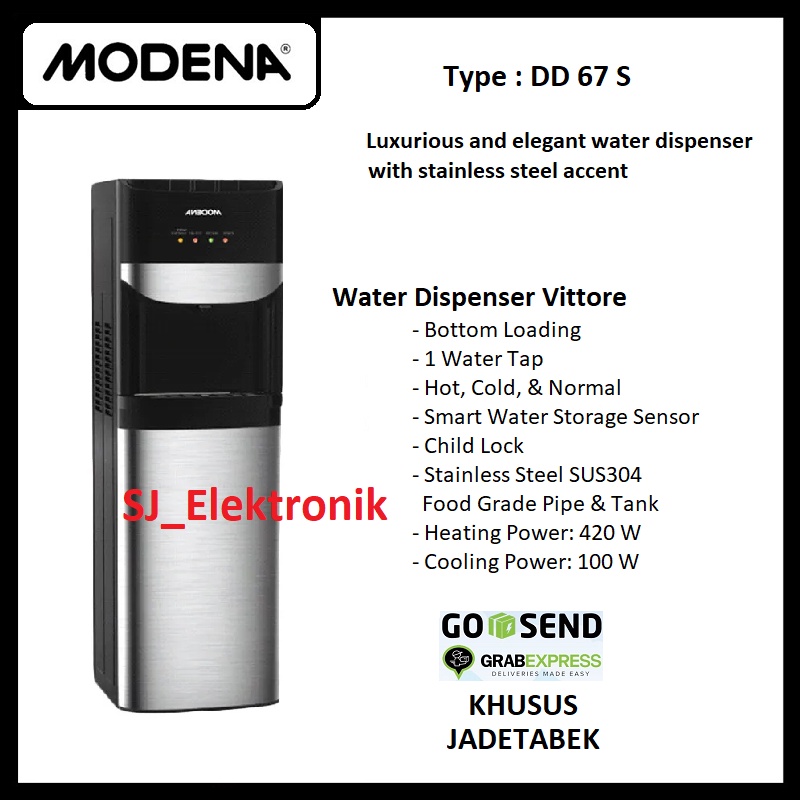 Jual Dispenser MODENA Galon Bawah DD67S / DD 67S / DD-67S Bottom Galon ...