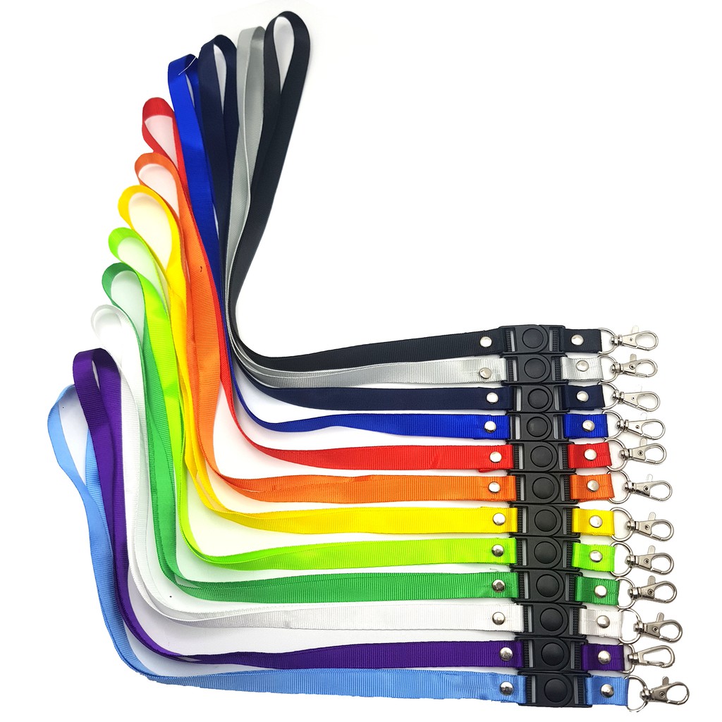 Jual lanyard polyster polos bahan nylon lembut dan nyaman tersedia ...